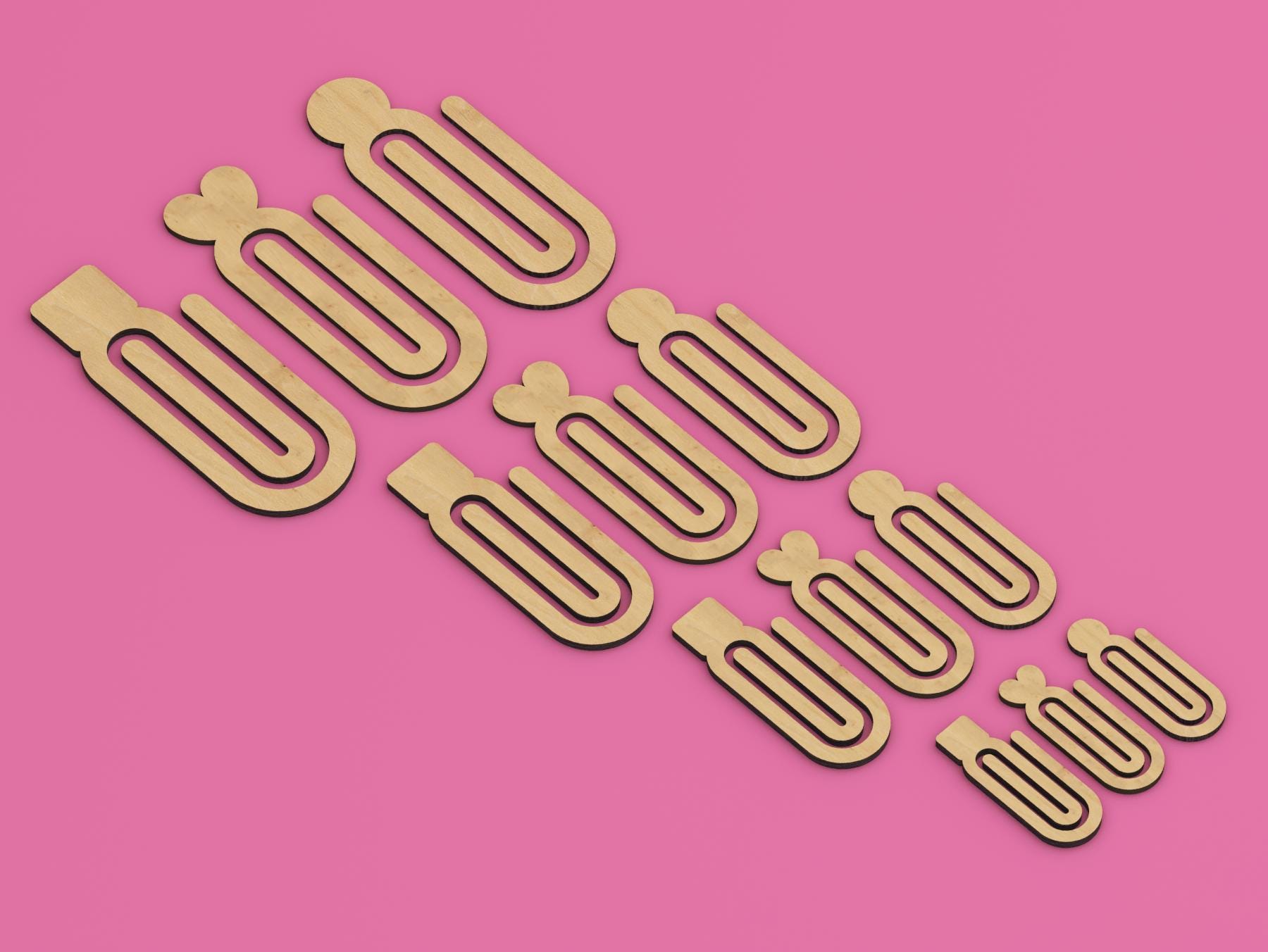 Jumbo Paperclip Bookmark SVG Bundle #2 | Laser Cut Bookmark | Booklover ...