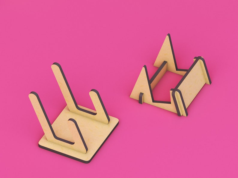 2 Laser Cut Business Card Display Stand With Logo Sign, Customizable ...