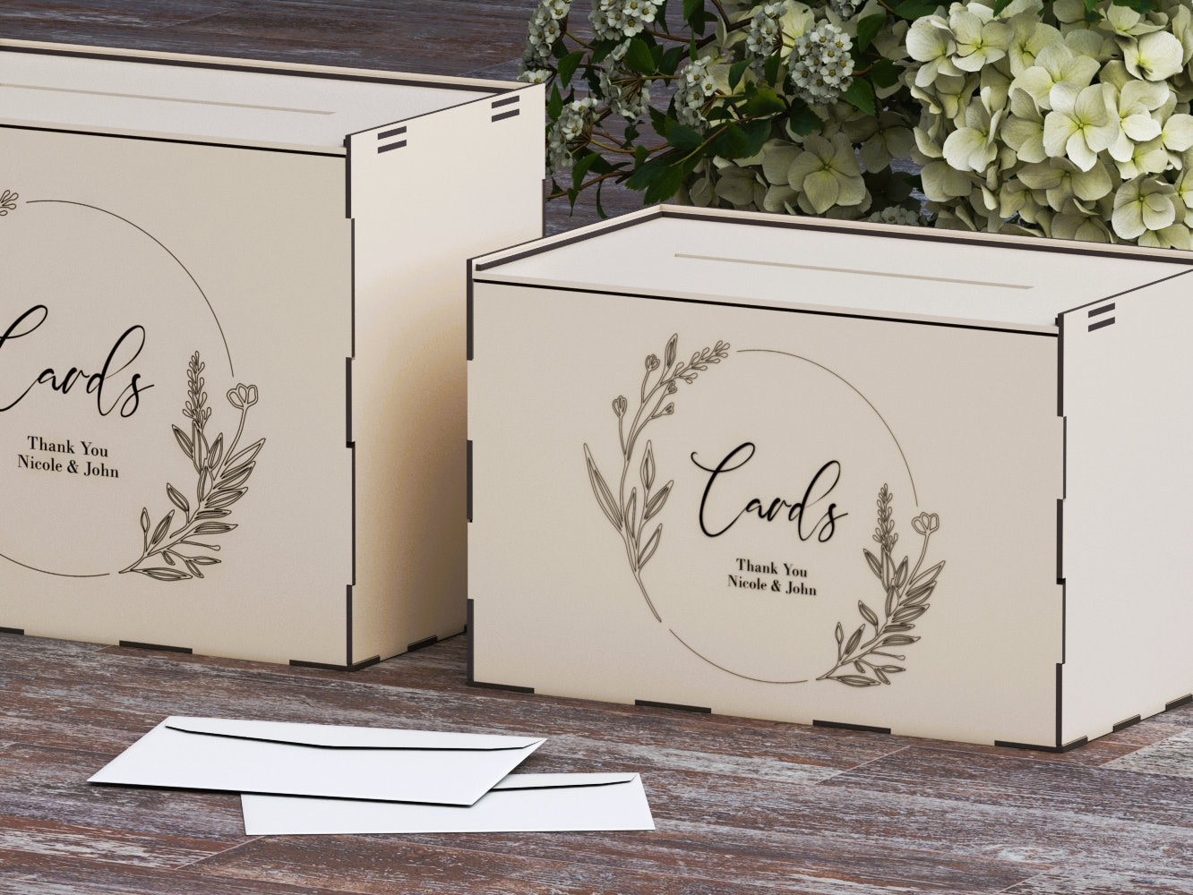 Rustic Wedding Money Box - Laser-cut Card Box SVG for Unique Table ...