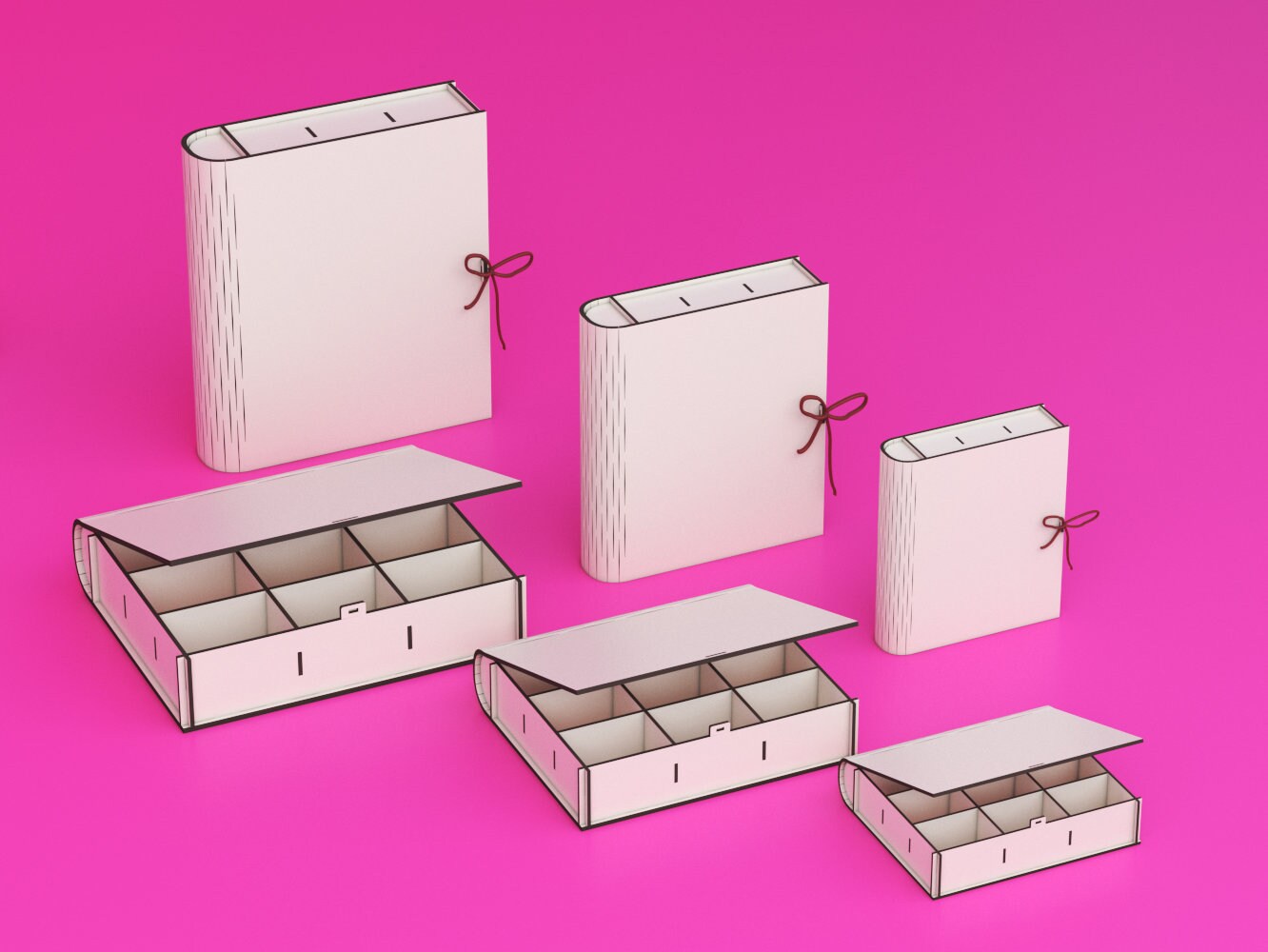 Unique Laser Cut Book Box SVG Files for Elegant Keepsakes and Storage ...
