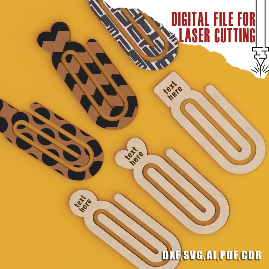 Jumbo Paperclip Bookmark SVG Bundle #2 | Laser Cut Bookmark | Booklover ...