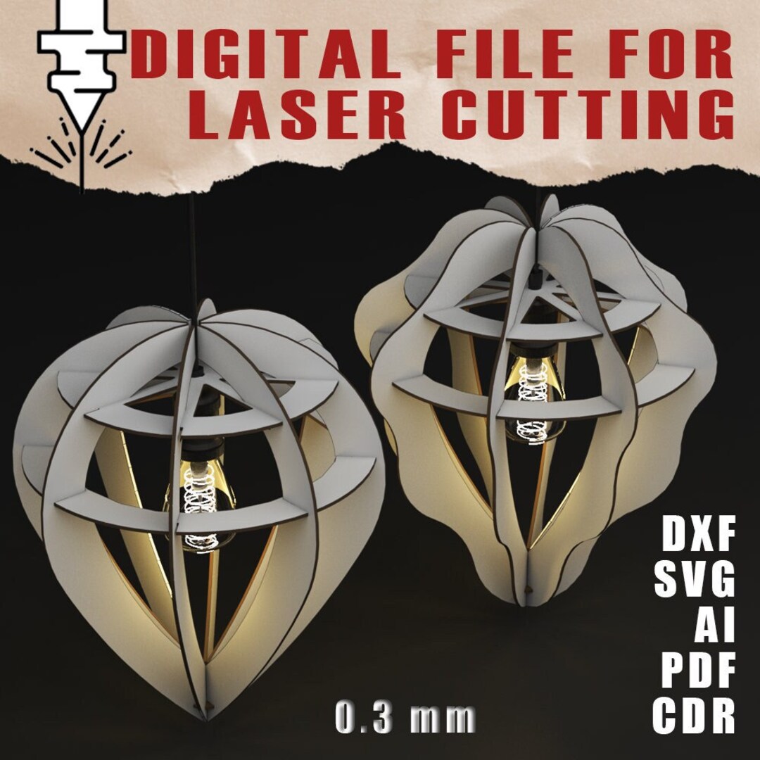 Laser Cutting Lamp 2-piece Design, Pendant Designs, Pendant Lamp Set ...