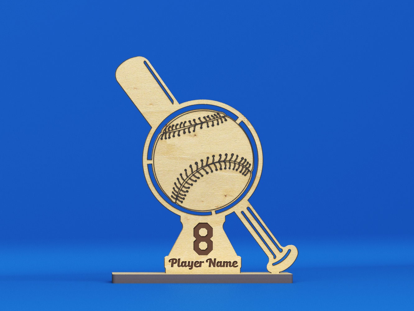 Custom Wooden Baseball Award SVG Files, Personalized Name Sign, Coach ...