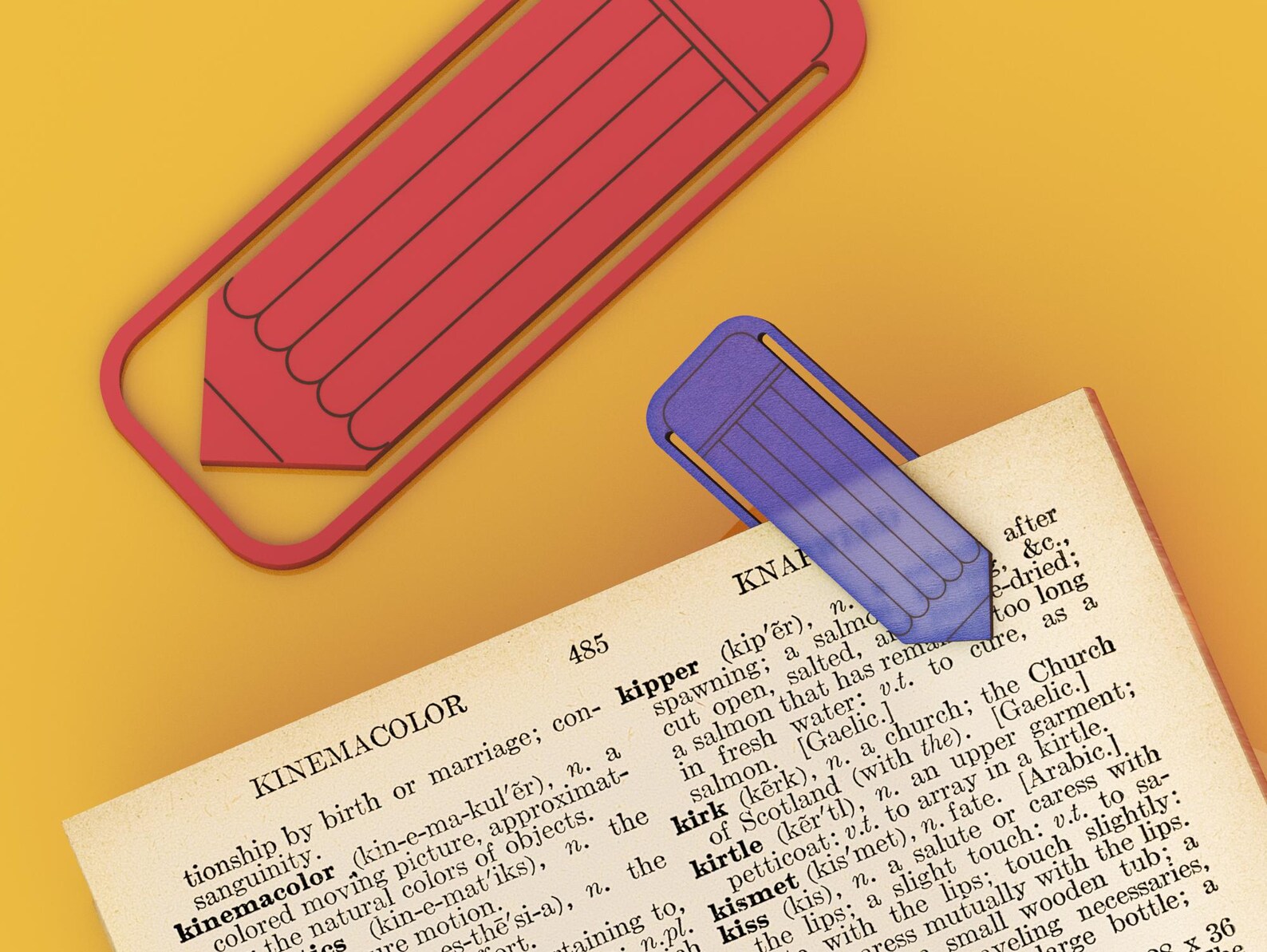 Laser Cut Pencil Paperclip & Bookmark SVG Bundle, Unique Paperclip ...