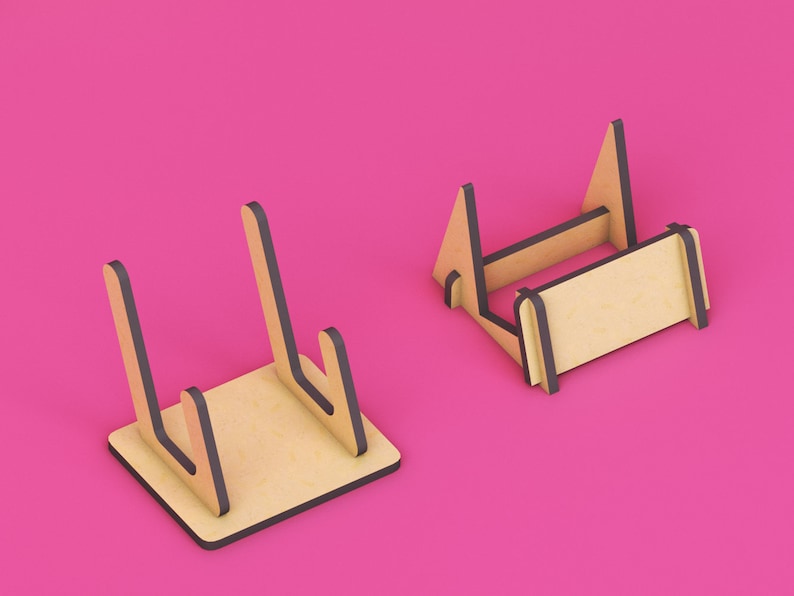 2 Laser Cut Business Card Display Stand With Logo Sign, Customizable ...