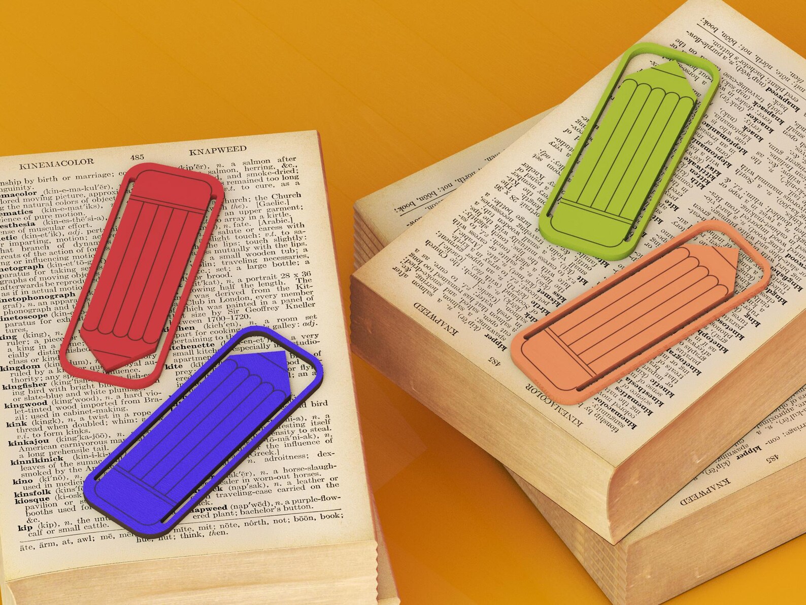 Laser Cut Pencil Paperclip & Bookmark SVG Bundle, Unique Paperclip ...