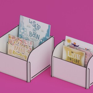 Laser Cut Wood Box for Books and Kids, Decorative Designs Wood Box ...