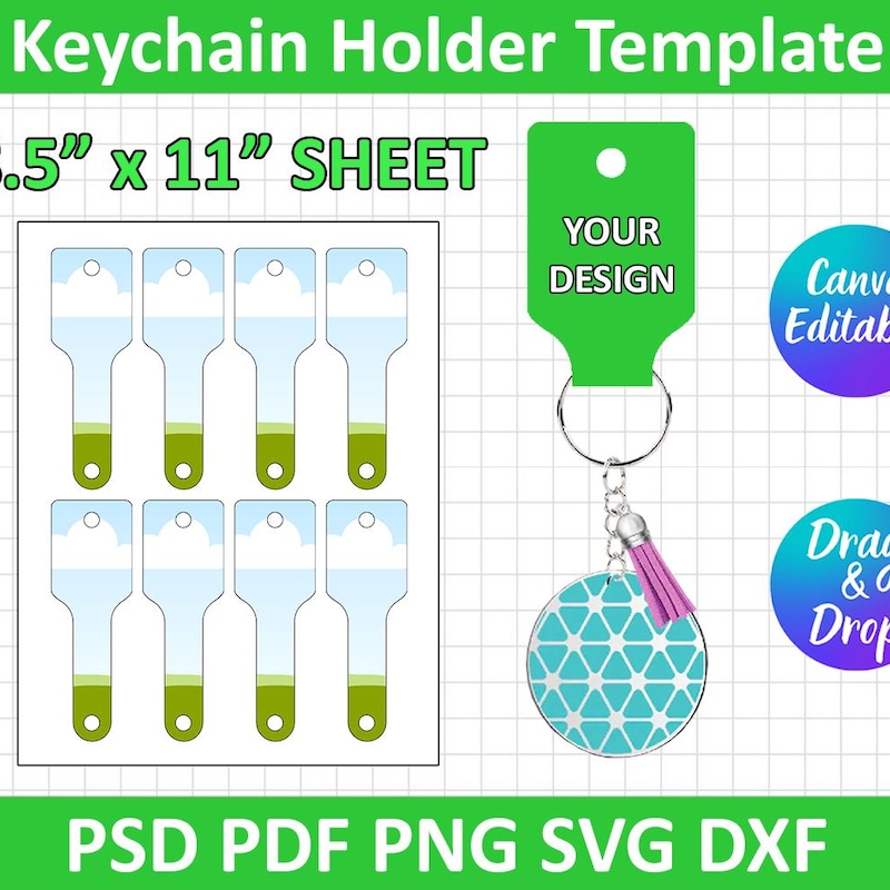 Keychain Card Holder - Etsy