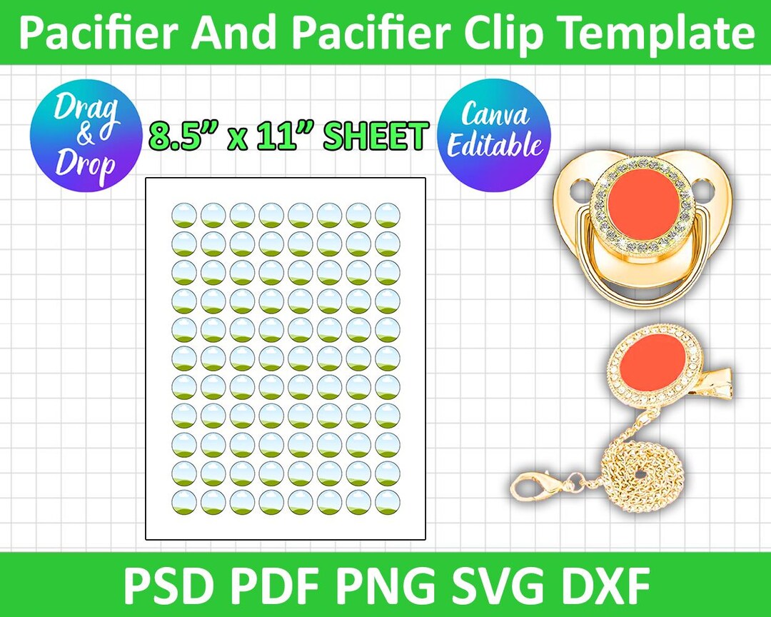 Pacifier Lip Balm Sublimation Template, Baby Pacifier Lip Balm Template ...