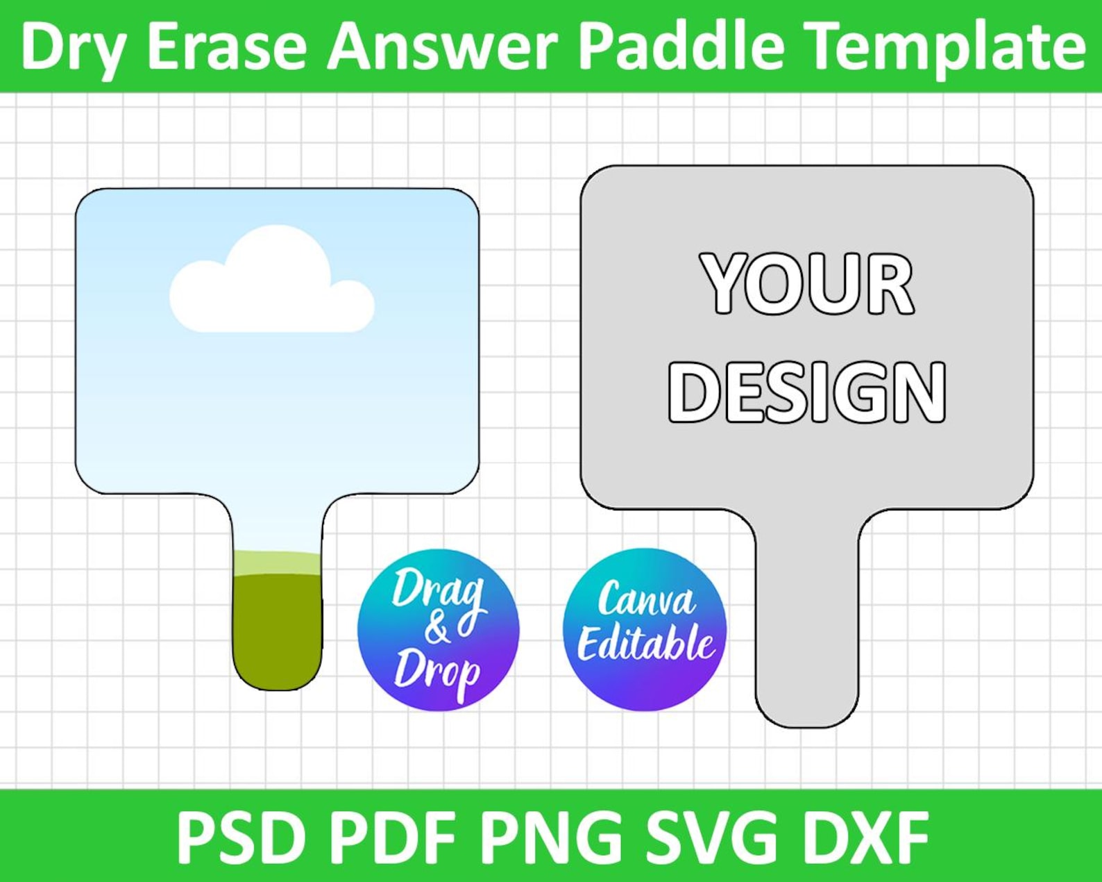 Dry Erase Answer Paddle Template Svg, Dry Erase Paddle Template ...