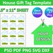House Shape Gift Tag Template, Keychain, House Shape Wedding Tag ...