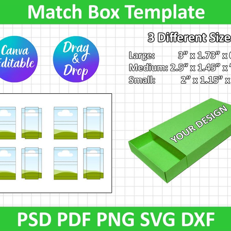 Matchbox Canva Template - Etsy