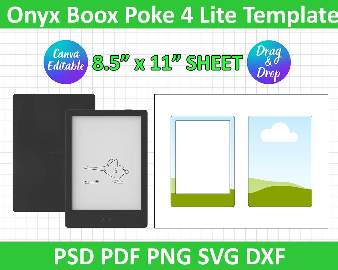 Onxy Boox Poke 4 Lite Template, Paperwhite Template, Paperwhite ...