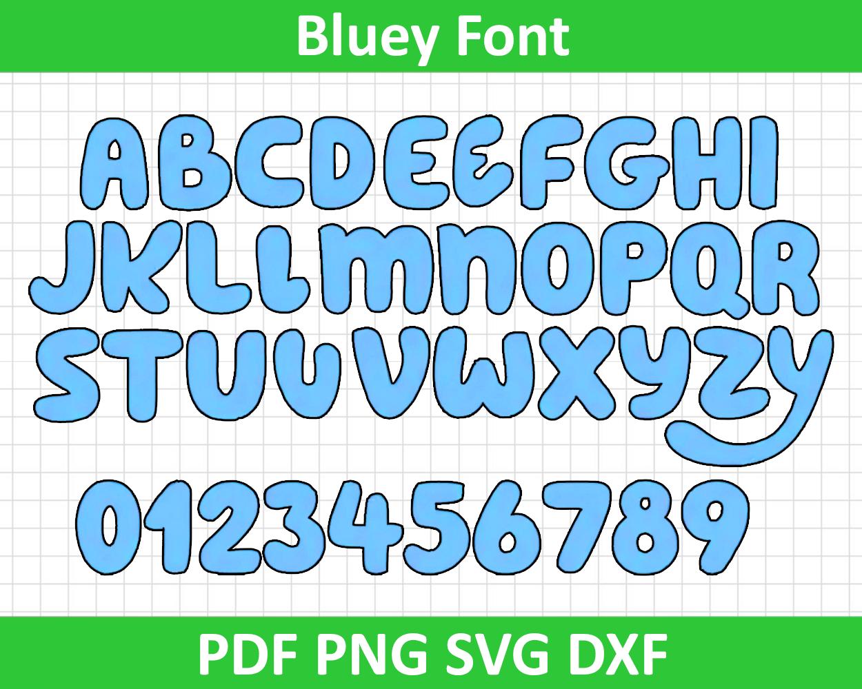 Fuentes Bluey, SVG Bluey, Fuente para niños, Descarga de fuentes ...