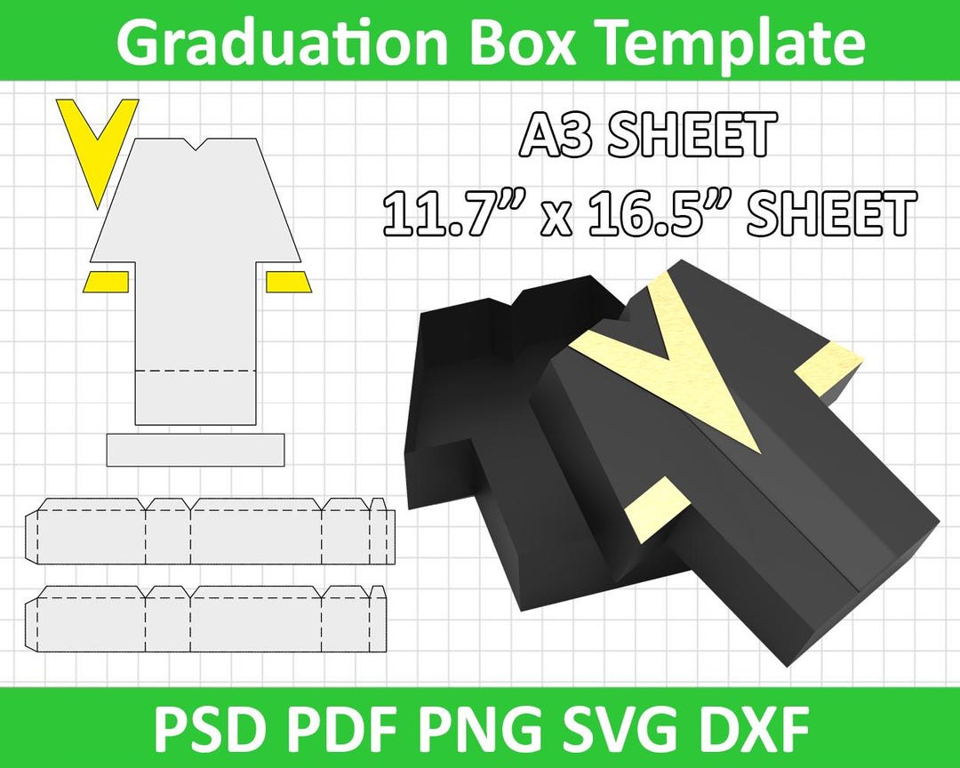 Graduation Gift Box, Toga Box Svg, 3D Graduation Gift Ideas, Graduation ...