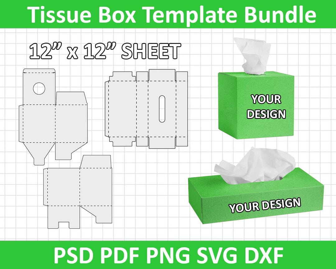 Tissue Box Template Bundle, Tissue Box Svg, Tissue Box Template, Tissue ...