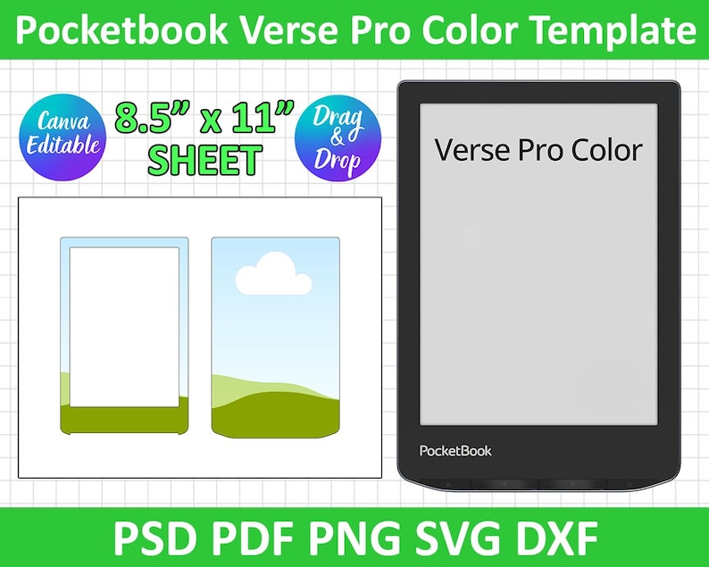 Pocketbook Verse Pro Color Template, Paperwhite Template, Paperwhite ...