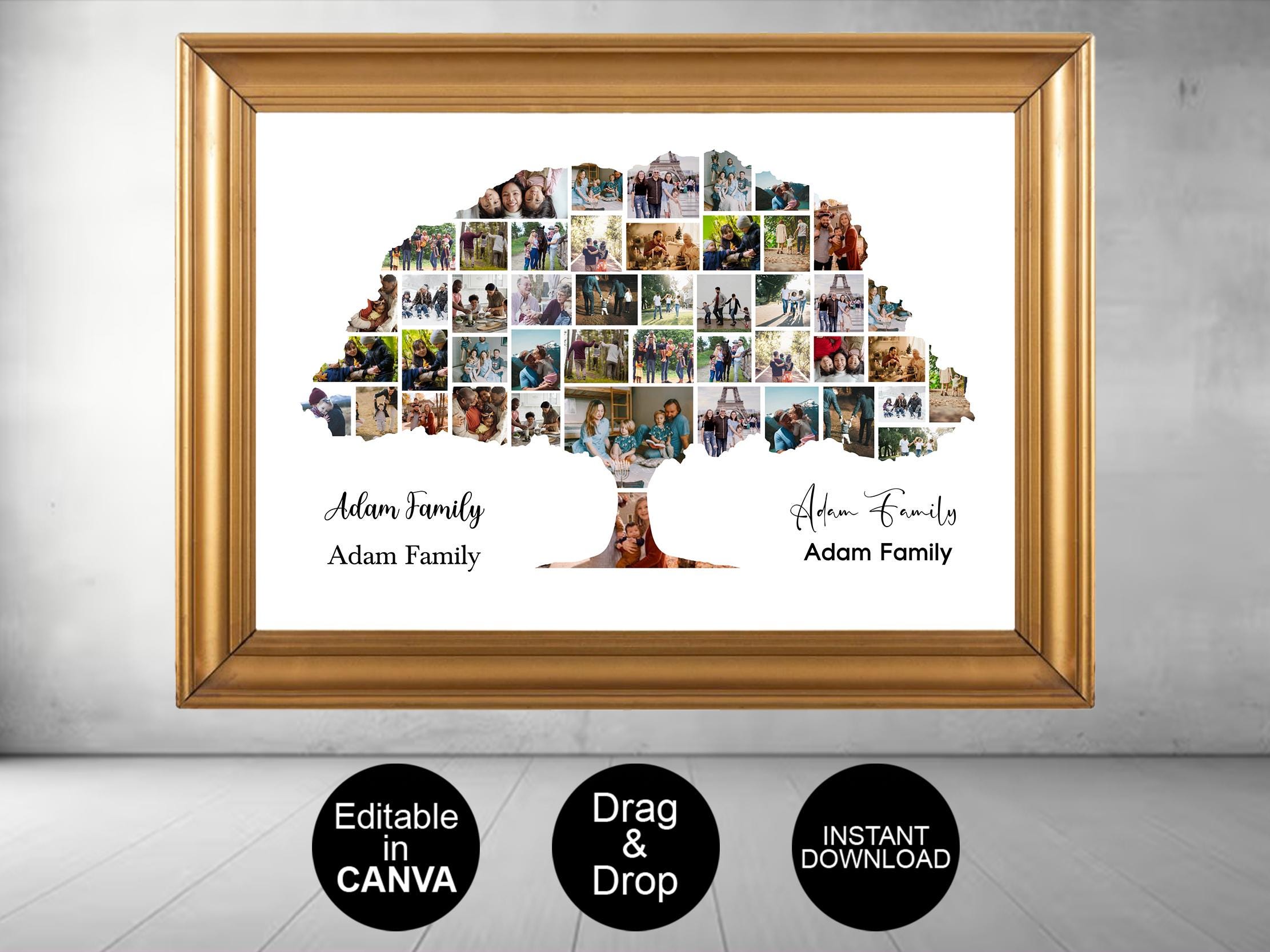 Family Tree Collage Template, Family Photo Collage, Family Collage ...