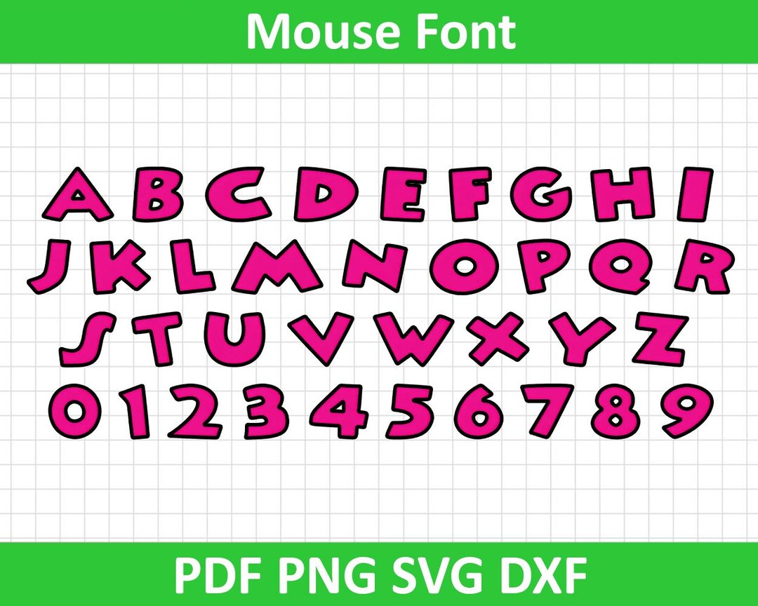 Mouse Font SVG, Mouse Alphabet SVG, Mouse Letters SVG, Customize Gift ...