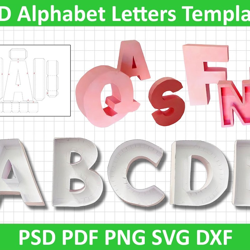 3d Printed Letters Large - Etsy