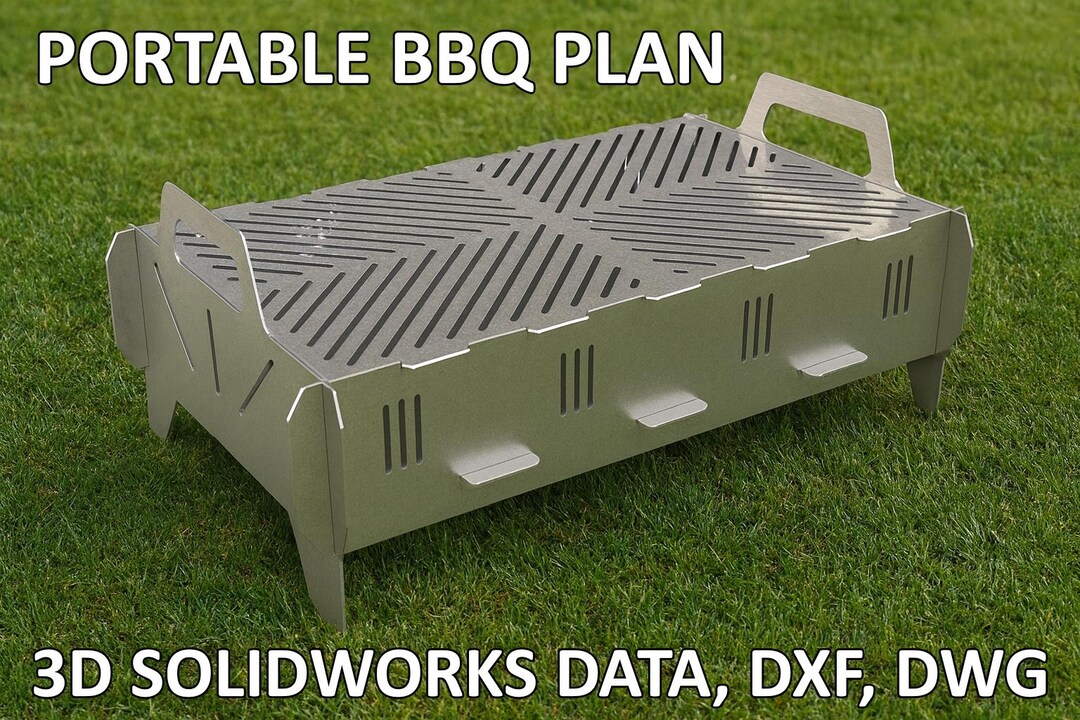 Portable BBQ Plan, DIY CNC Laser Cut Collapsible Fire Pit, Dxf, Dwg ...