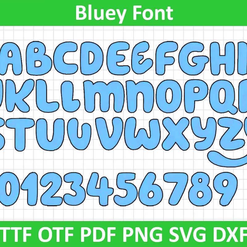 Bluey Design Letters - Etsy