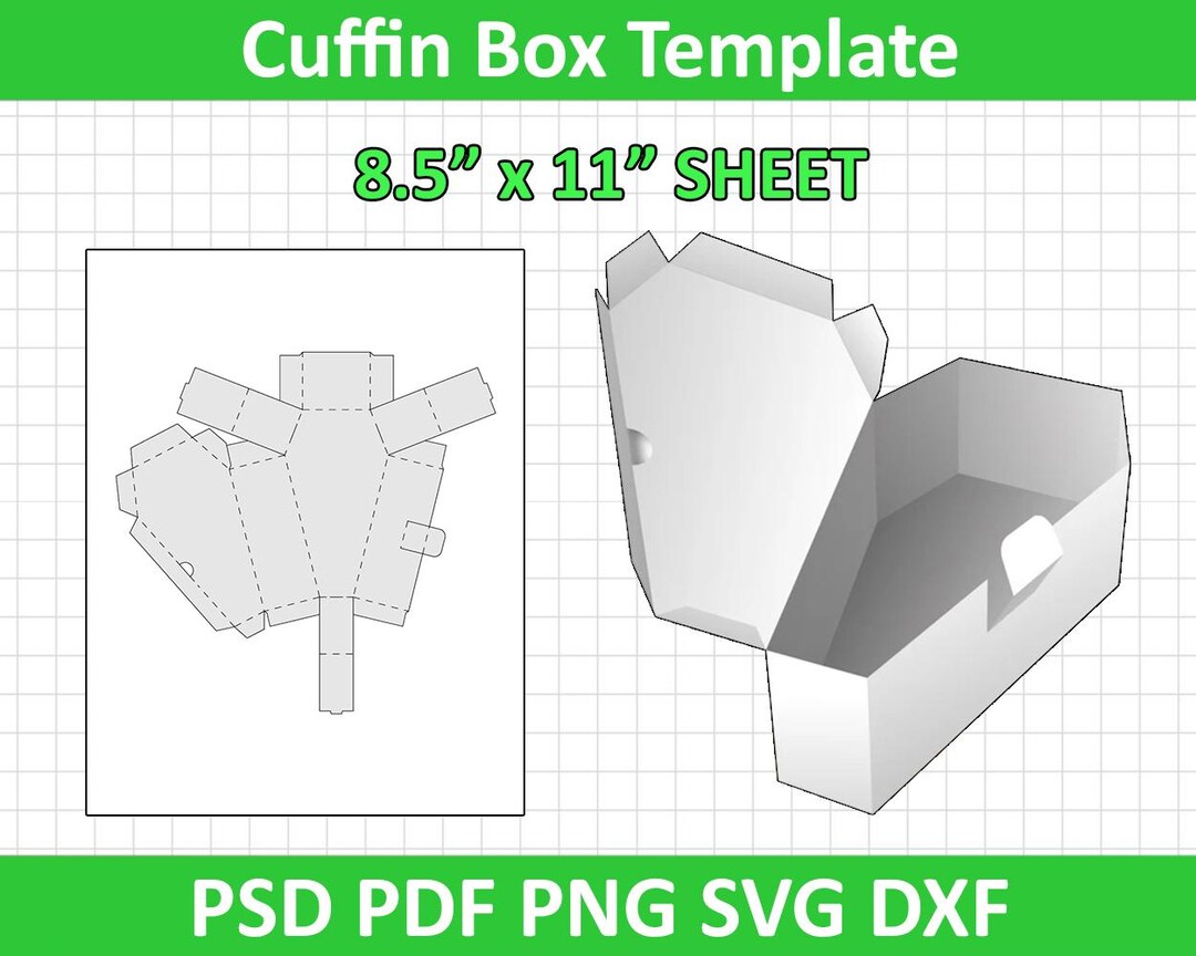 Halloween Box Template, Cuffin Box Template, Halloween Party Favor Box ...