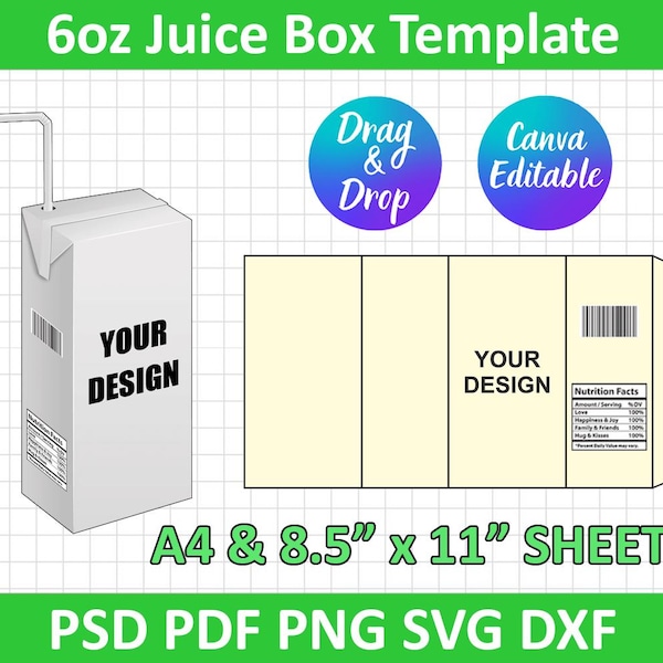 Juice Box Wrapper - Etsy