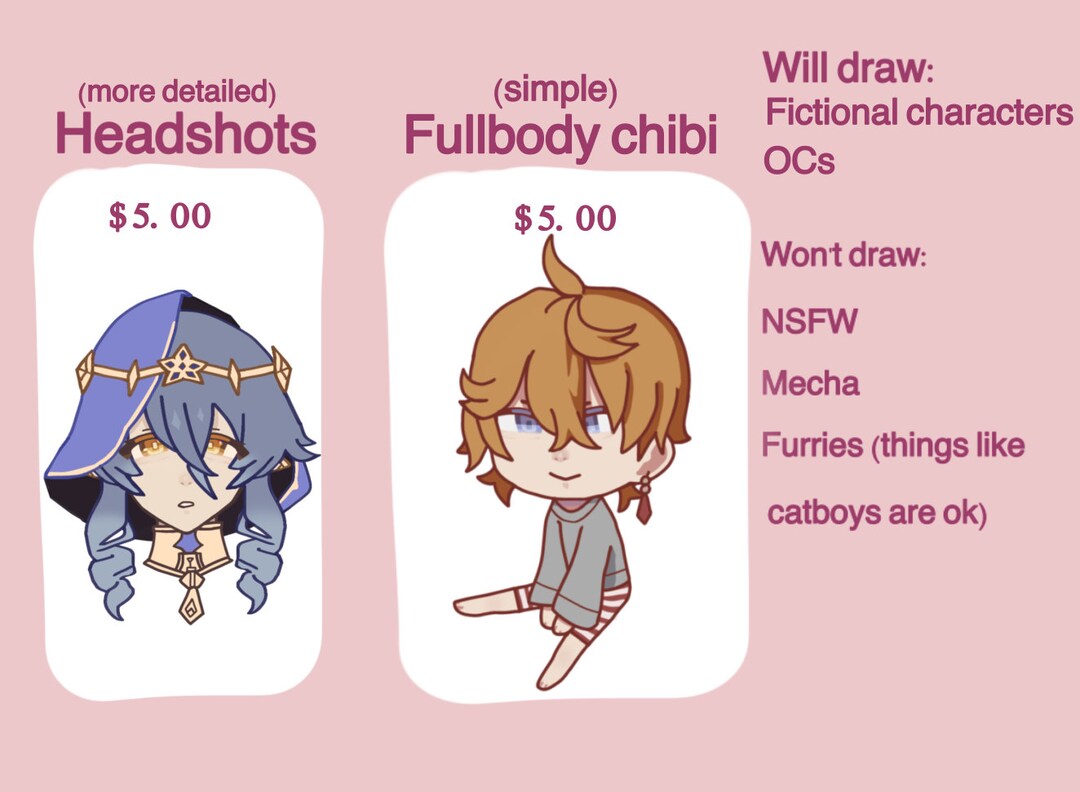 Anime Chibi Commissions Cheap - Etsy