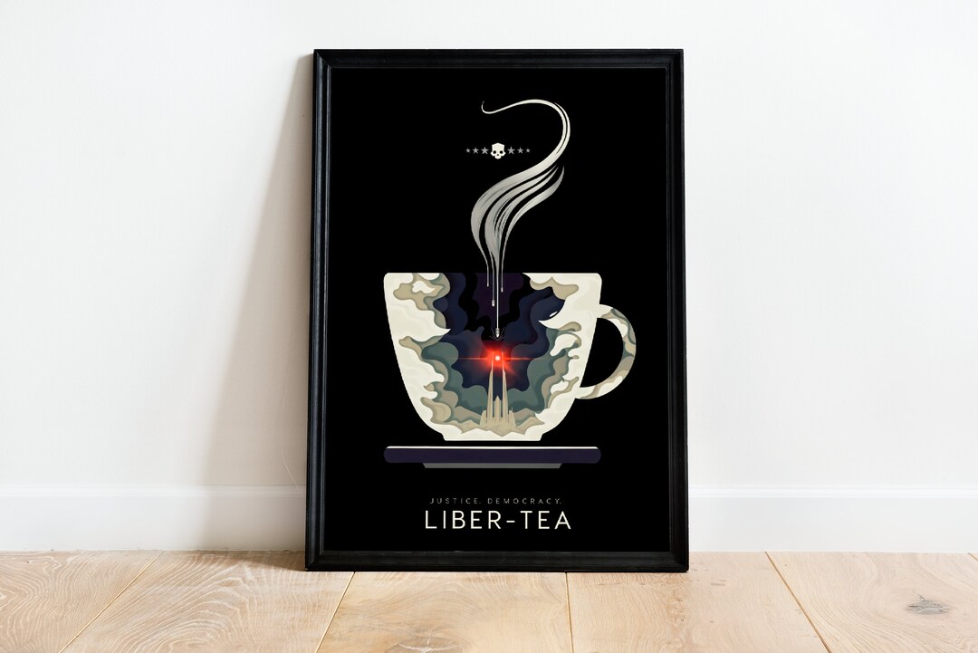 Helldivers Print, Libertea, Video Game Art, Gaming Poster, Wall Decor ...