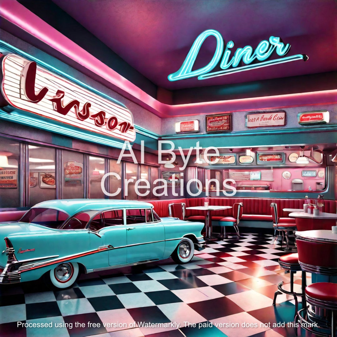 50s Retro Diner - Etsy