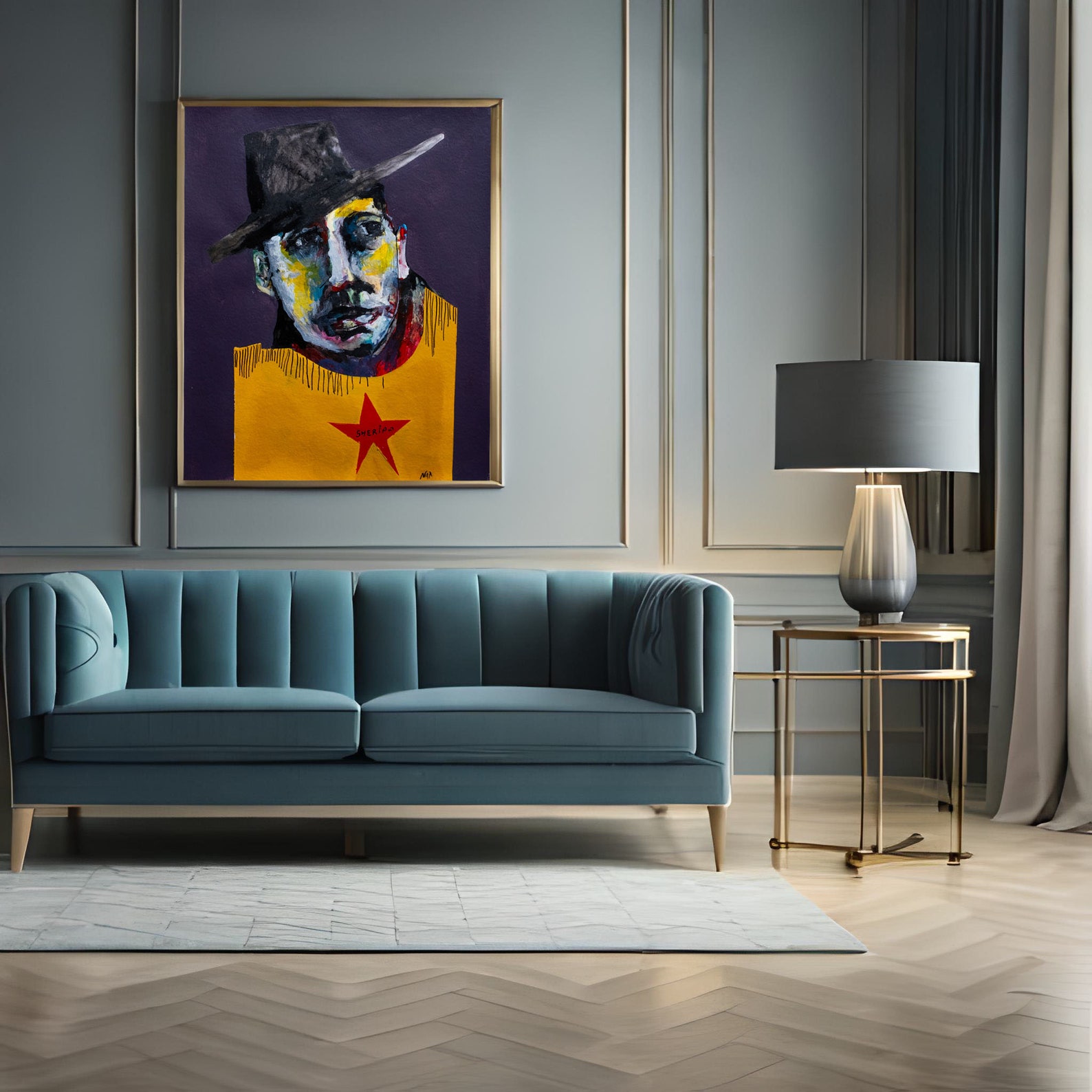 Original Painting, "sheriff the Sheriff" Art Prints, Abstract Art ...