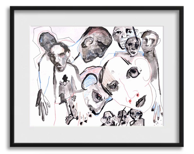 Original Painting, "my Many Faces" Art Print, Abstract Art ...