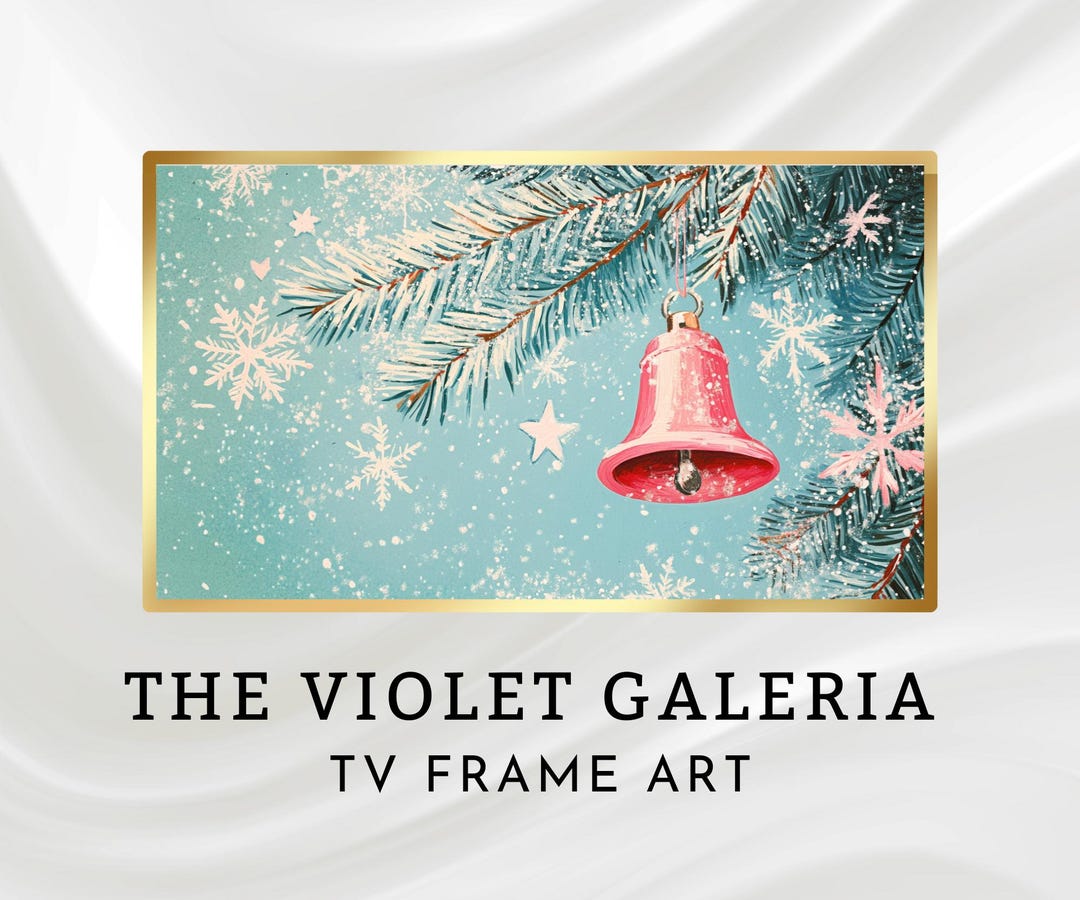 Snow Jingle Bells TV Frame Art | Seasonal Holiday Decor | Christmas ...