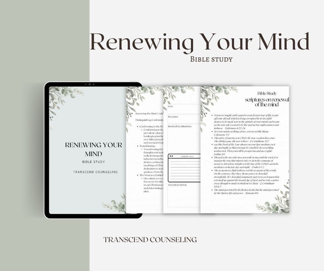 Renew the Mind: Bible Study and Journal - Etsy