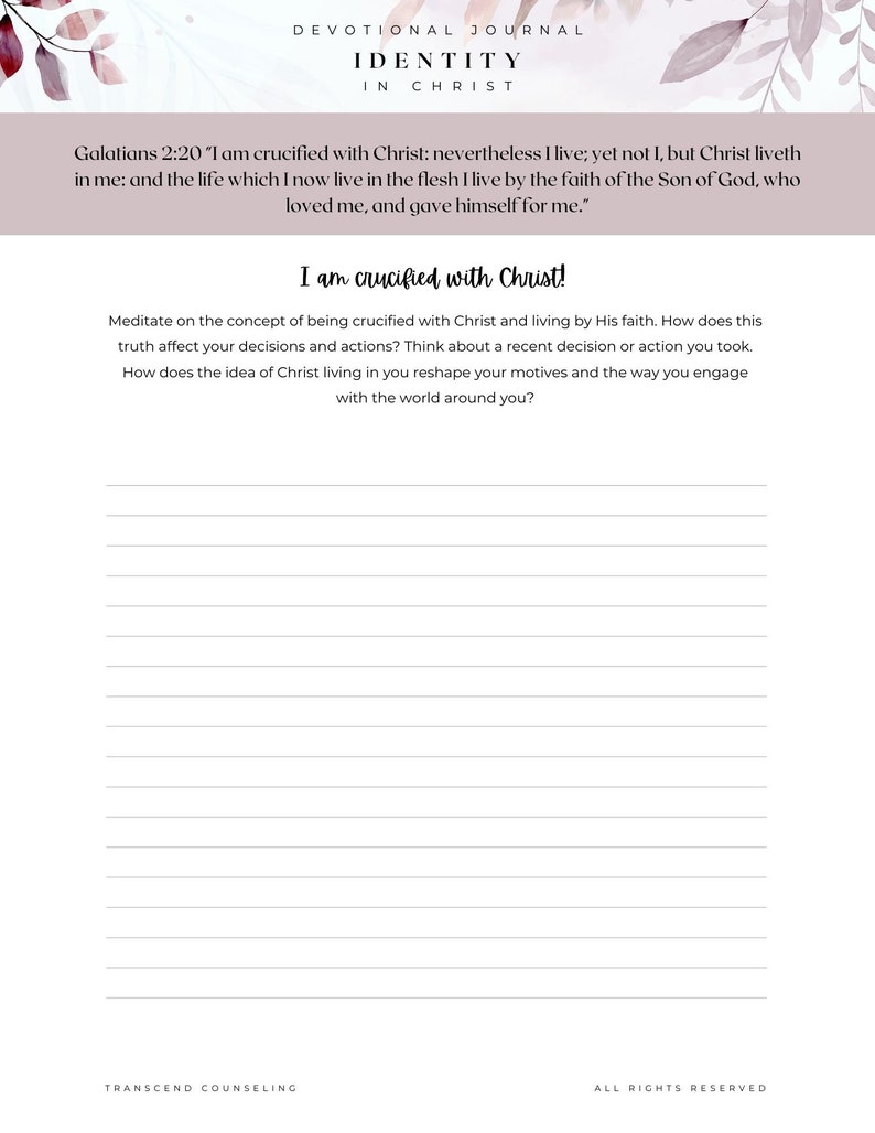 Identity in Christ Devotional - Etsy
