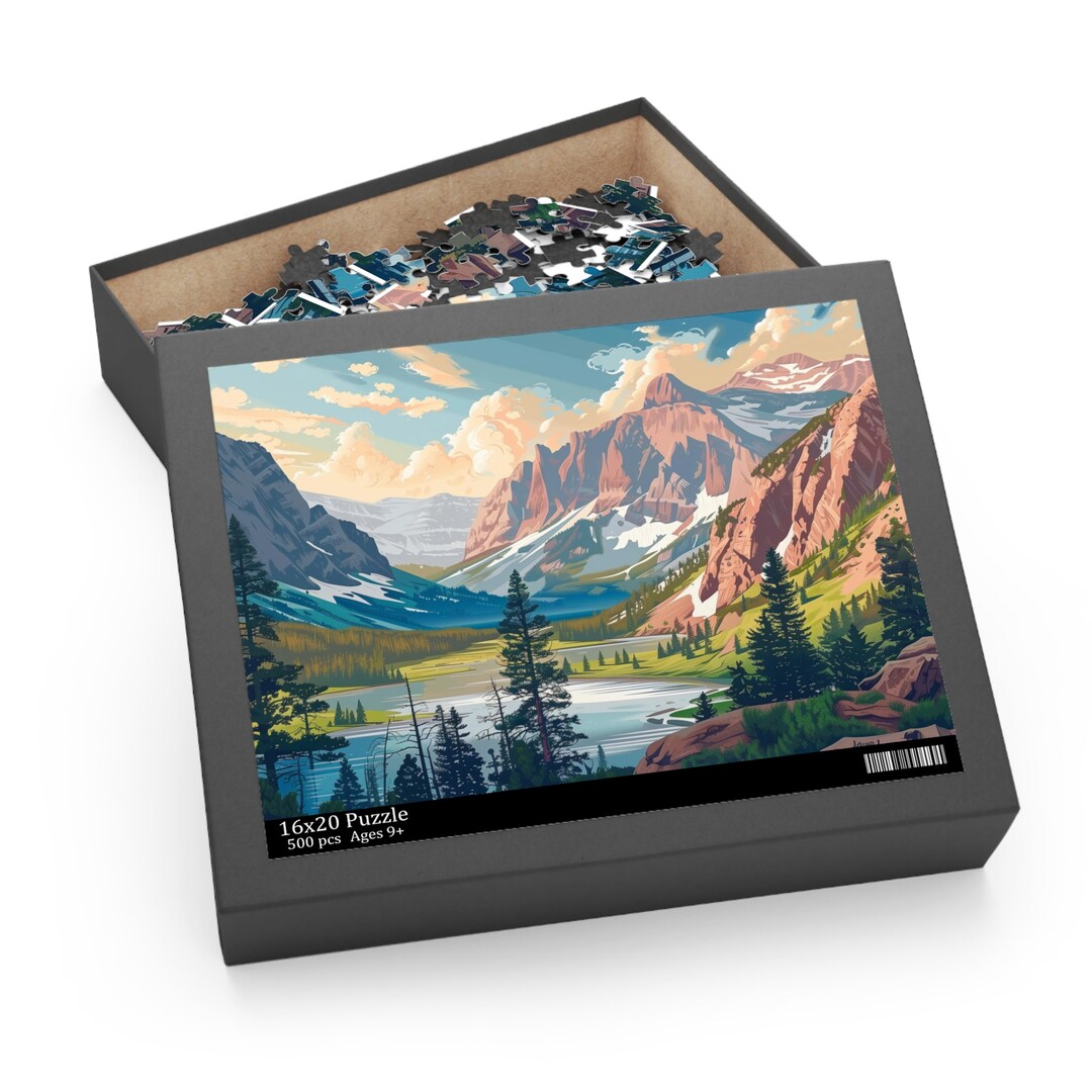 Yellowstone Puzzle Sunset View 500 Piece Jigsaw Frameable Puzzle ...