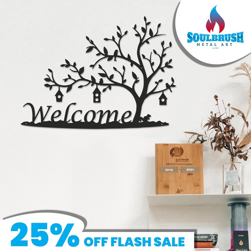 Steel Welcome Sign - Etsy