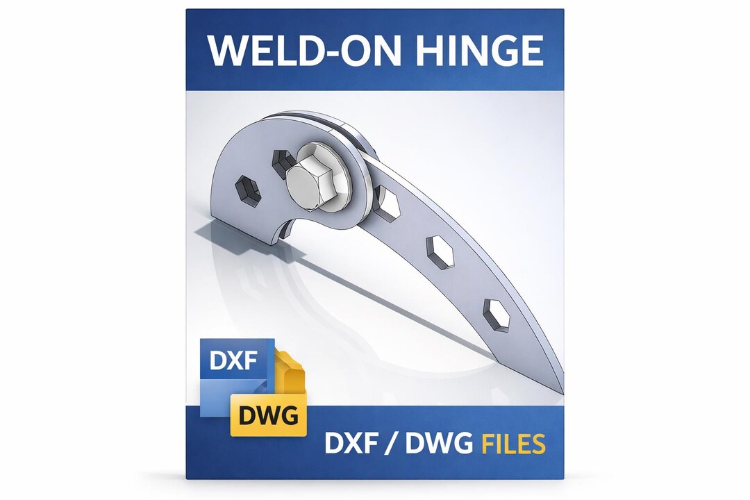 Heavy Duty Weld on Hinge DXF DWG Files – CNC Laser Cut Vector Design - Etsy
