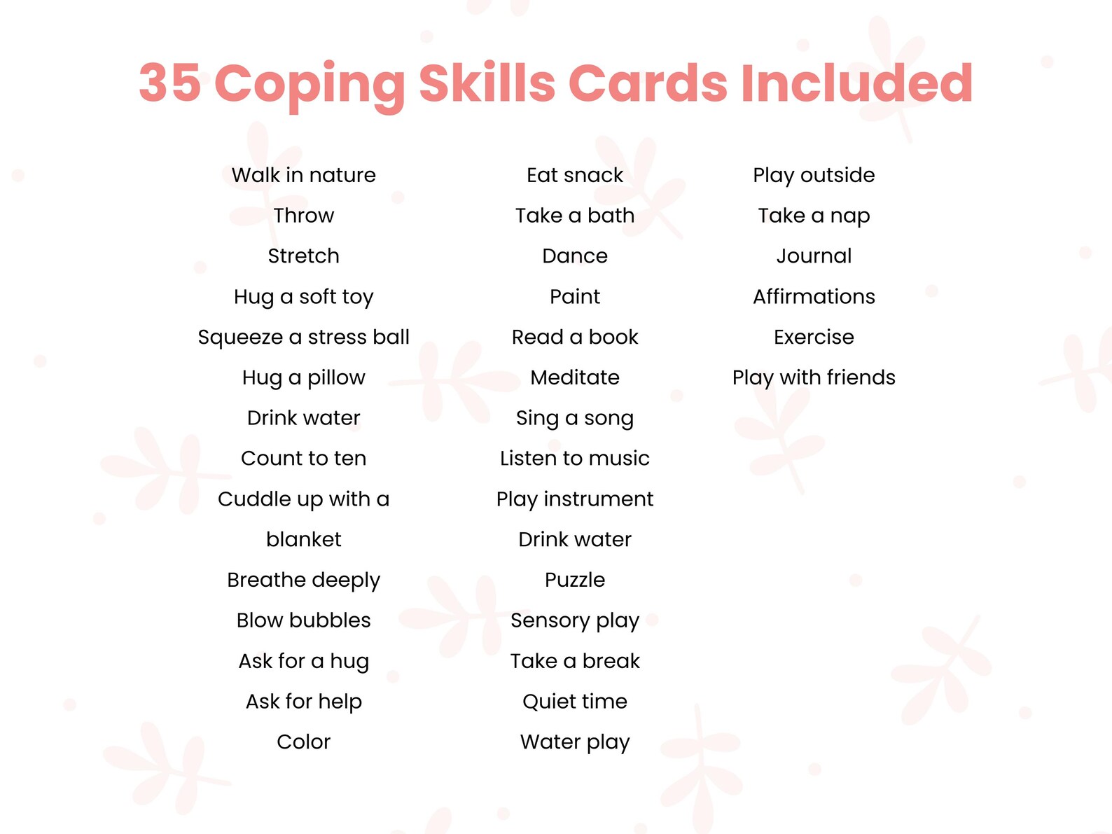 Coping Skills Flashcards for Kids: Social Emotional Learning Tool ...