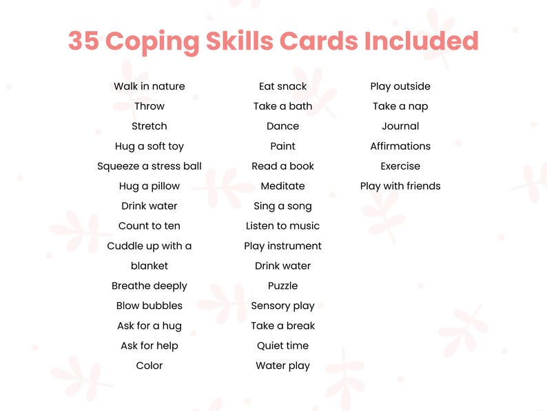 Coping Skills Flashcards for Kids: Social Emotional Learning Tool ...