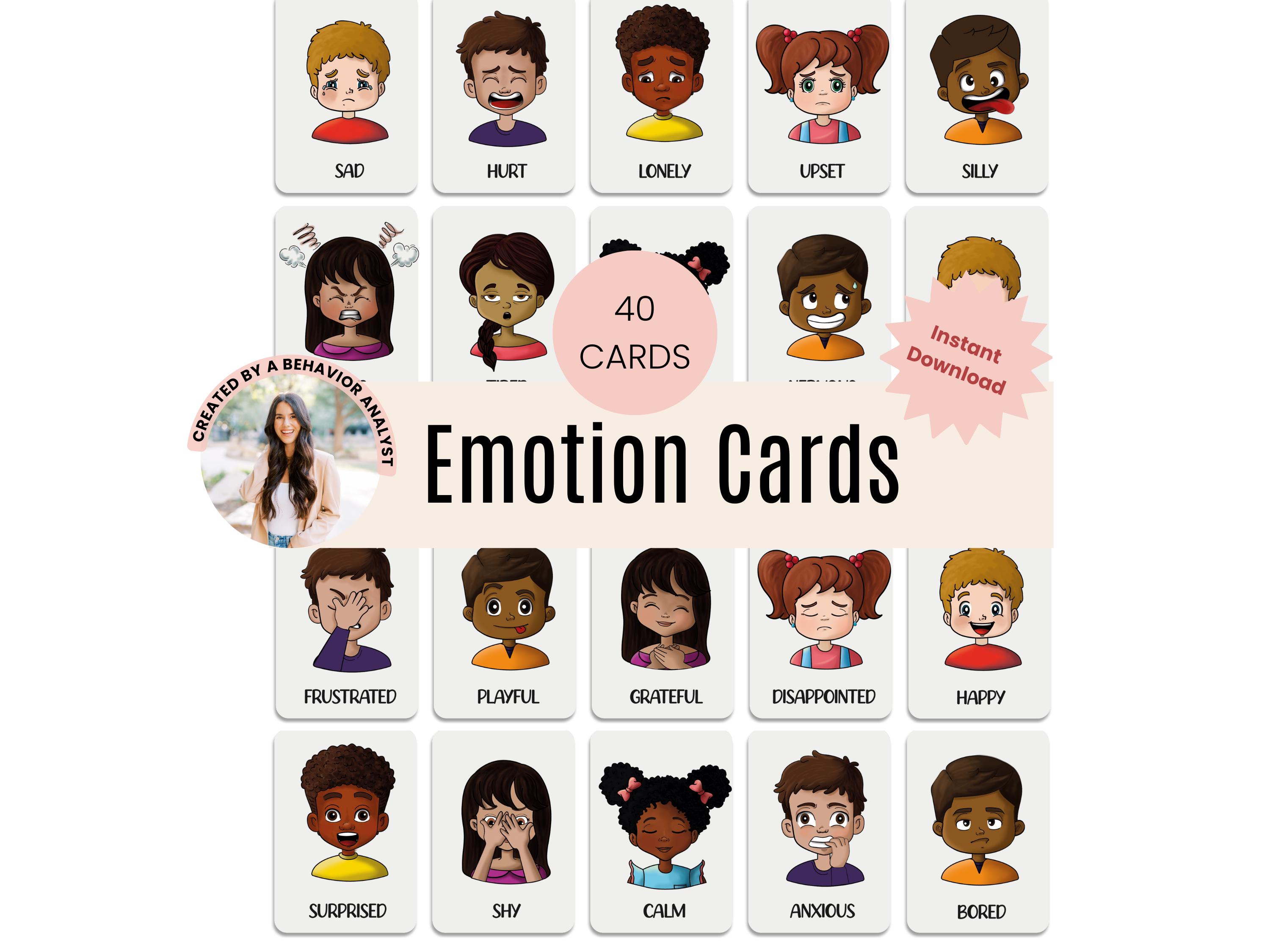 Emotion Flashcards for Kids: Social Emotional Learning Tool, Classroom ...