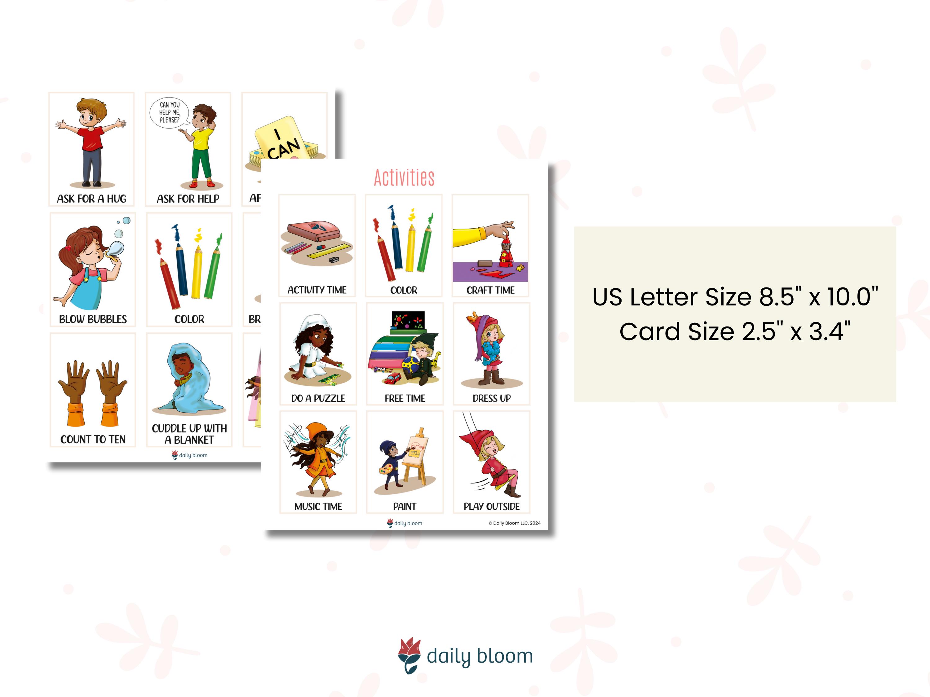 Coping Skills Cards, Emotion Cards, Routine Cards Bundle Set of 3 for ...