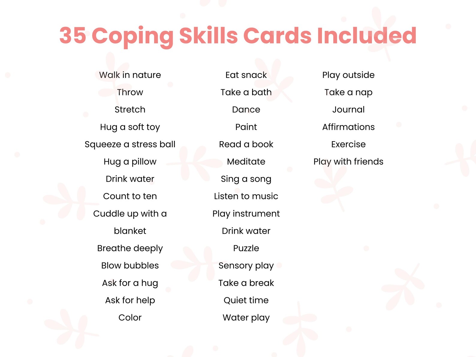 Coping Skills Cards, Emotion Cards, Routine Cards Bundle Set of 3 for ...