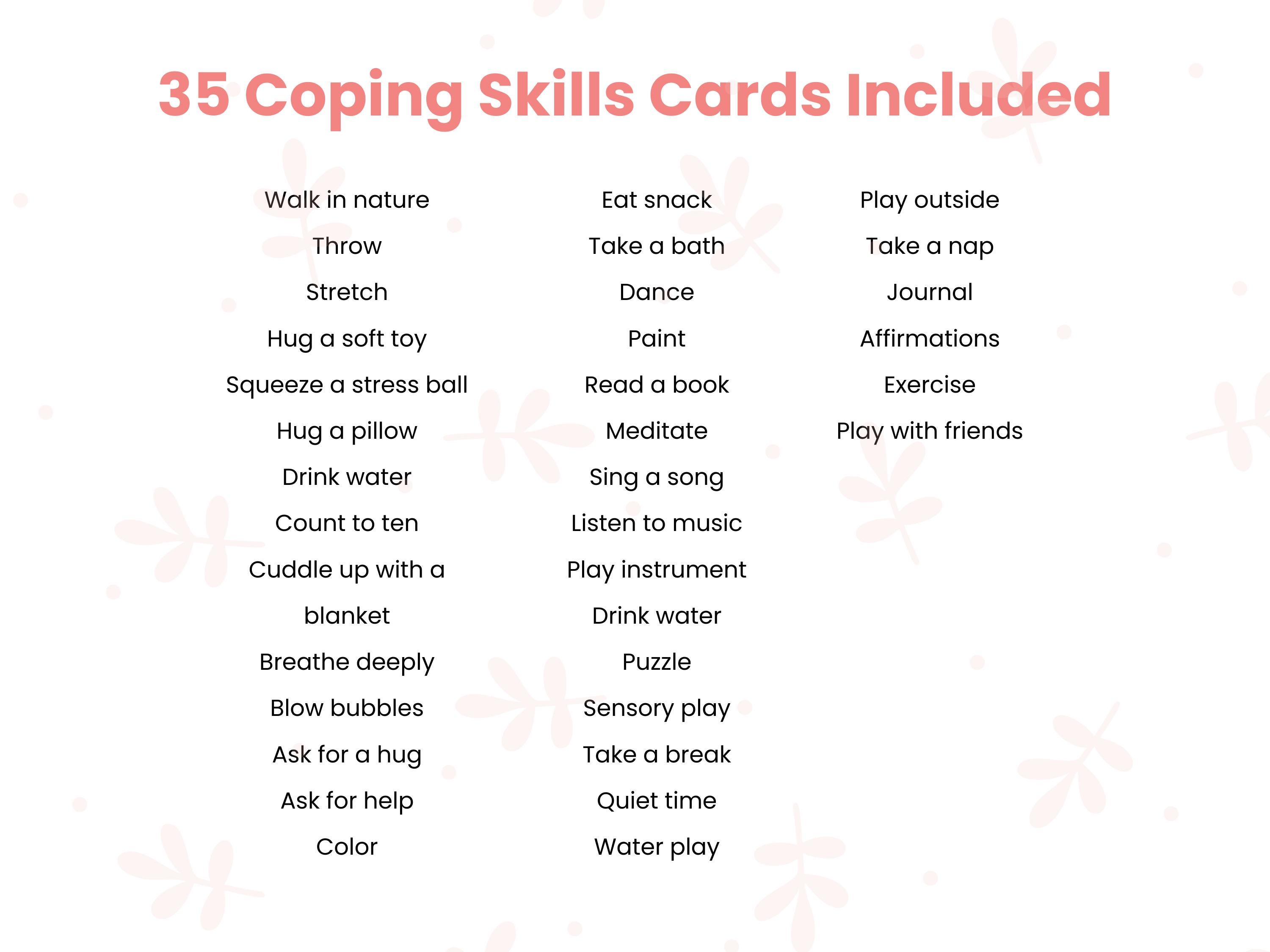 Coping Skills Cards, Emotion Cards, Routine Cards Bundle Set of 3 for ...