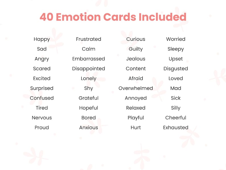 Emotion Flashcards for Kids: Social Emotional Learning Tool, Classroom ...