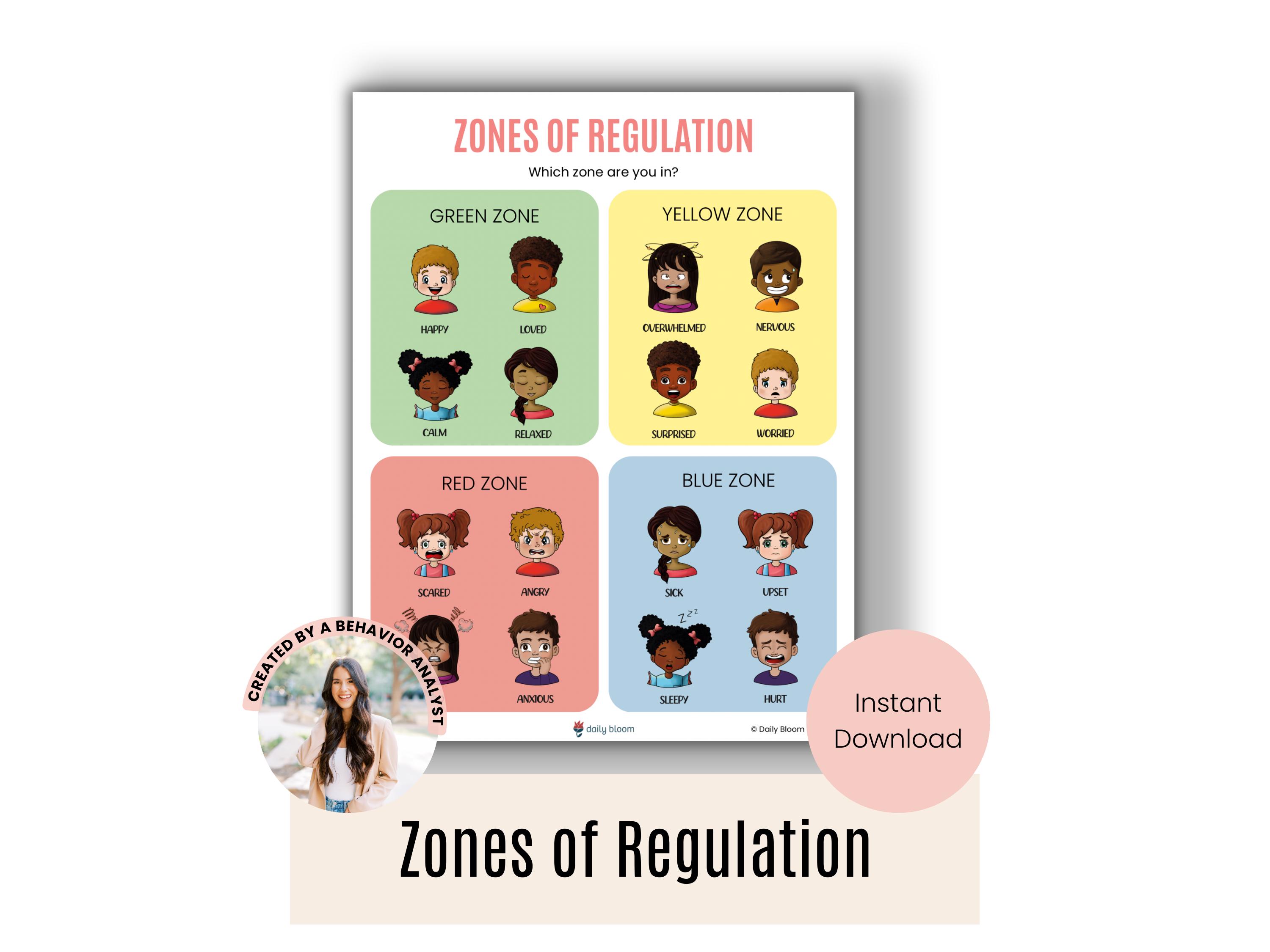 Zones of Regulation for Kids, Emotional Regulation, Calm Down Corner ...