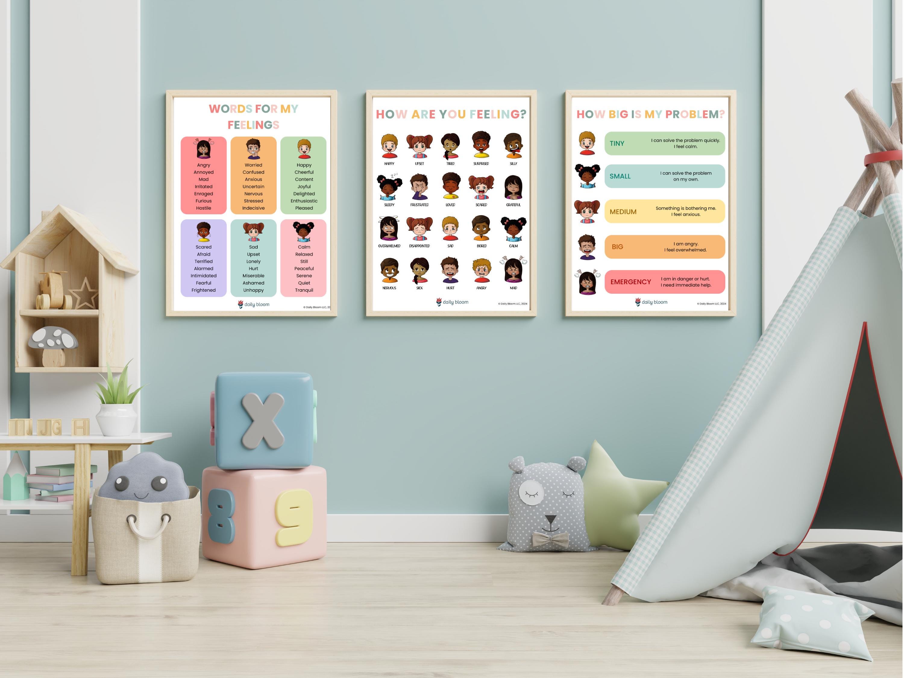 Emotional Intelligence Poster Bundle: Set of 3 Kids' Wall Art for ...