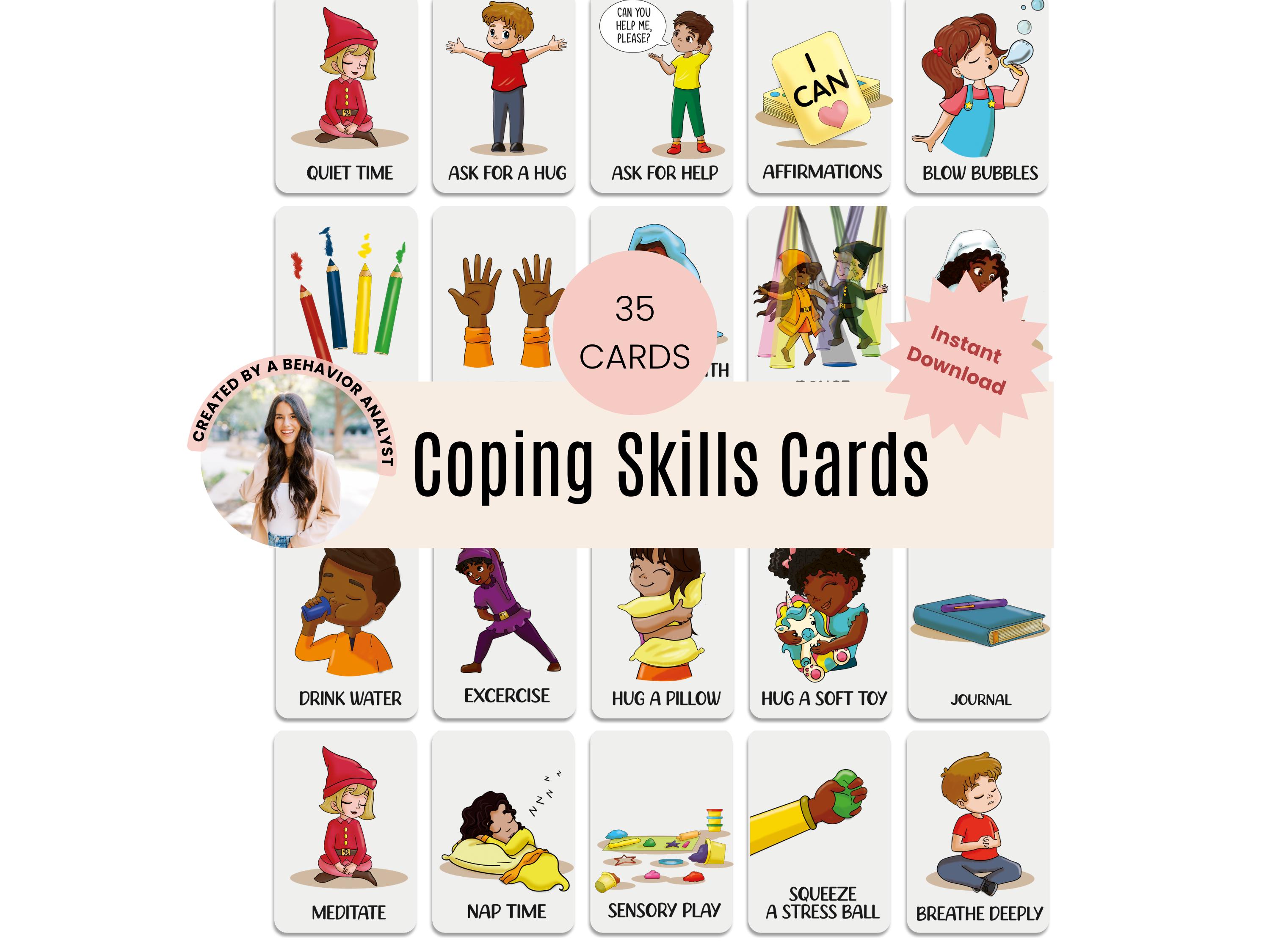 Coping Skills Flashcards for Kids: Social Emotional Learning Tool ...