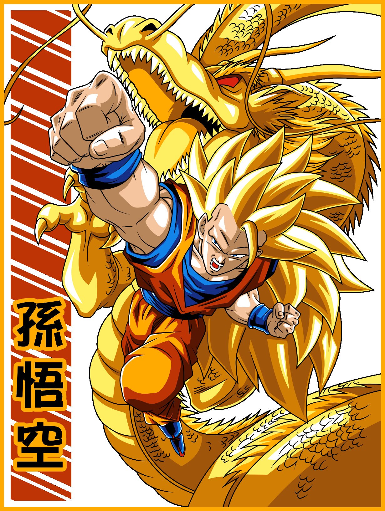 100 Japanese Anime Goku Inspired Digital Illustration Manga Design ...